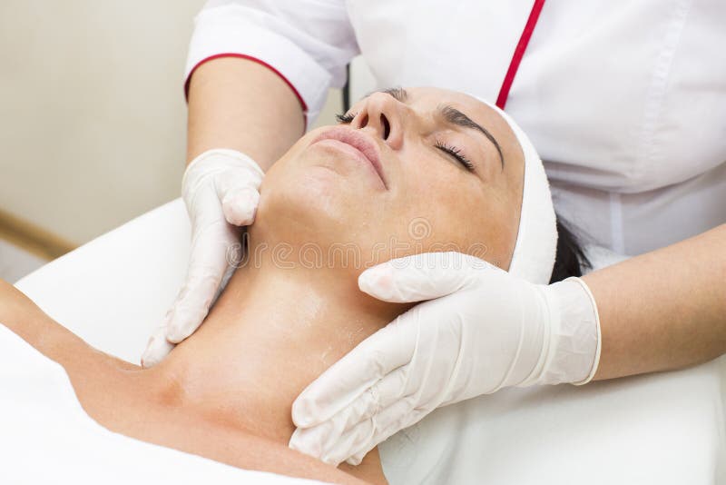 Massage and Facials in Beauty Salon Stock Image - Image of natural ...