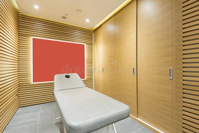 Massage Room Interior in Wellness Center Stock Photo - Image of modern ...