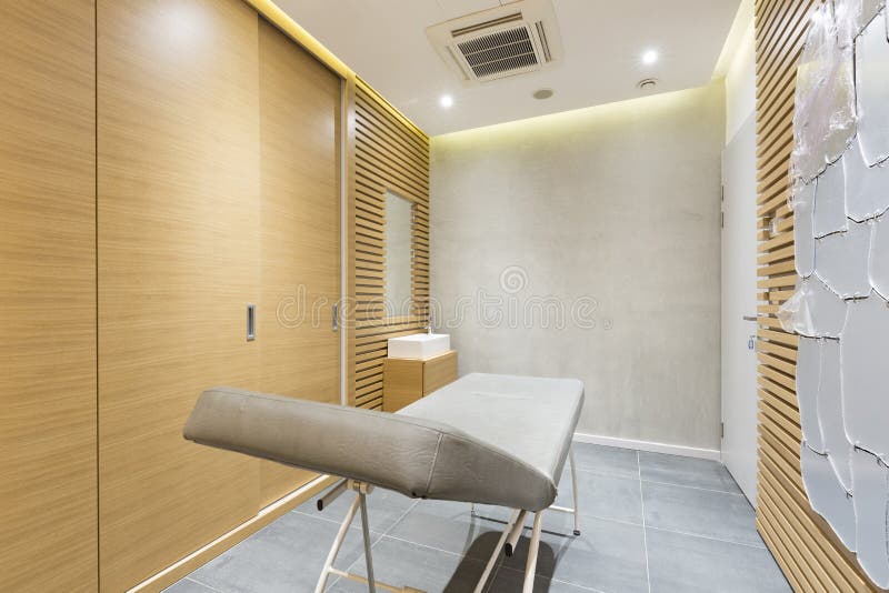 Massage Room Interior in Wellness Center Stock Photo - Image of table ...