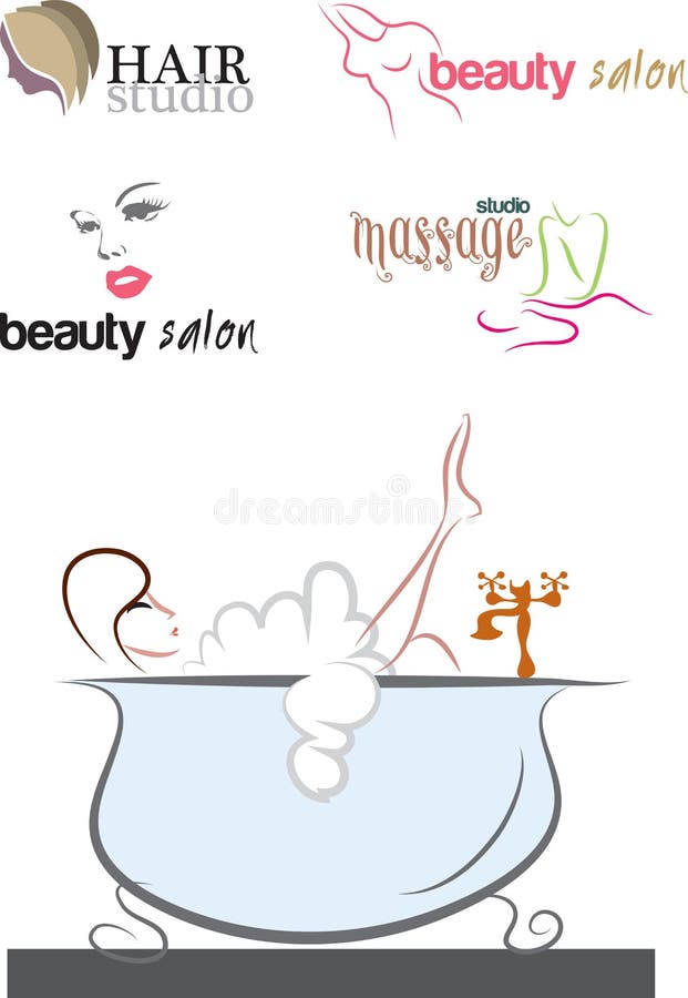 Body Massage Logo Isolated on White Background Stock Vector ...