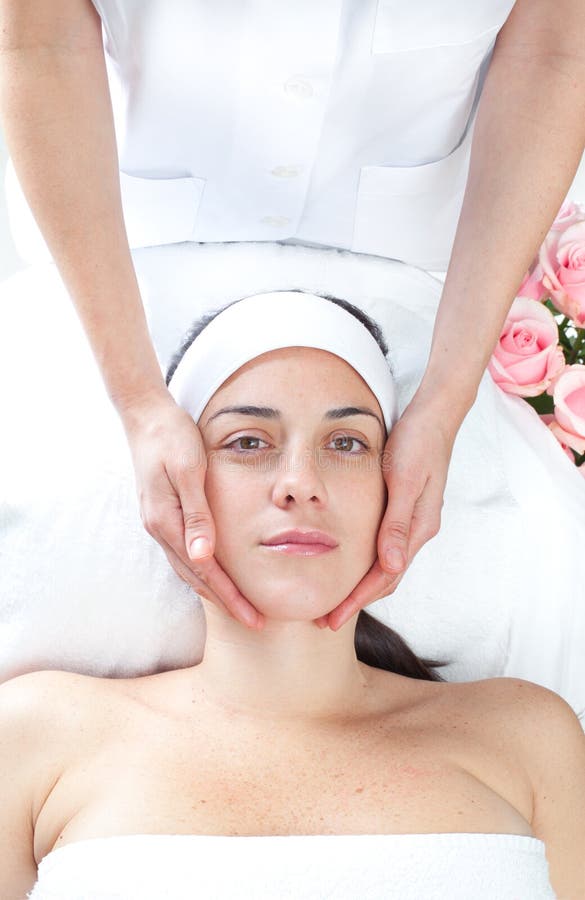 Massage Spa. Facial Treatment. Stock Image - Image of clinic, bright ...