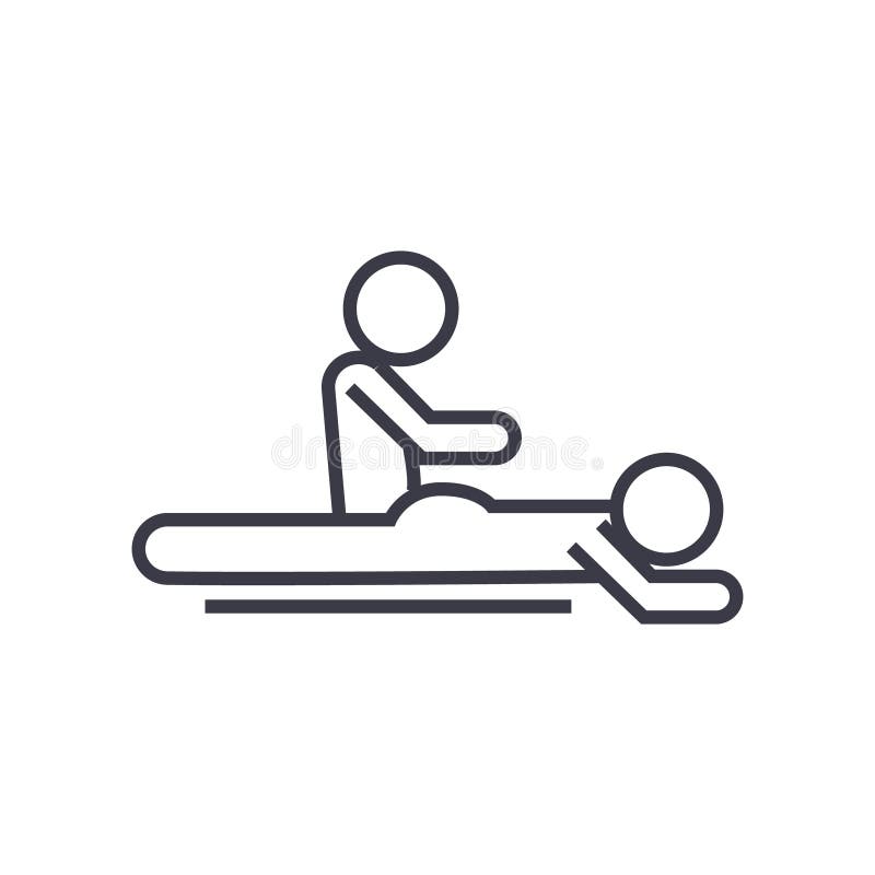 Massage Spa Therapy Vector Line Icon Linear Concept Outline Sign
