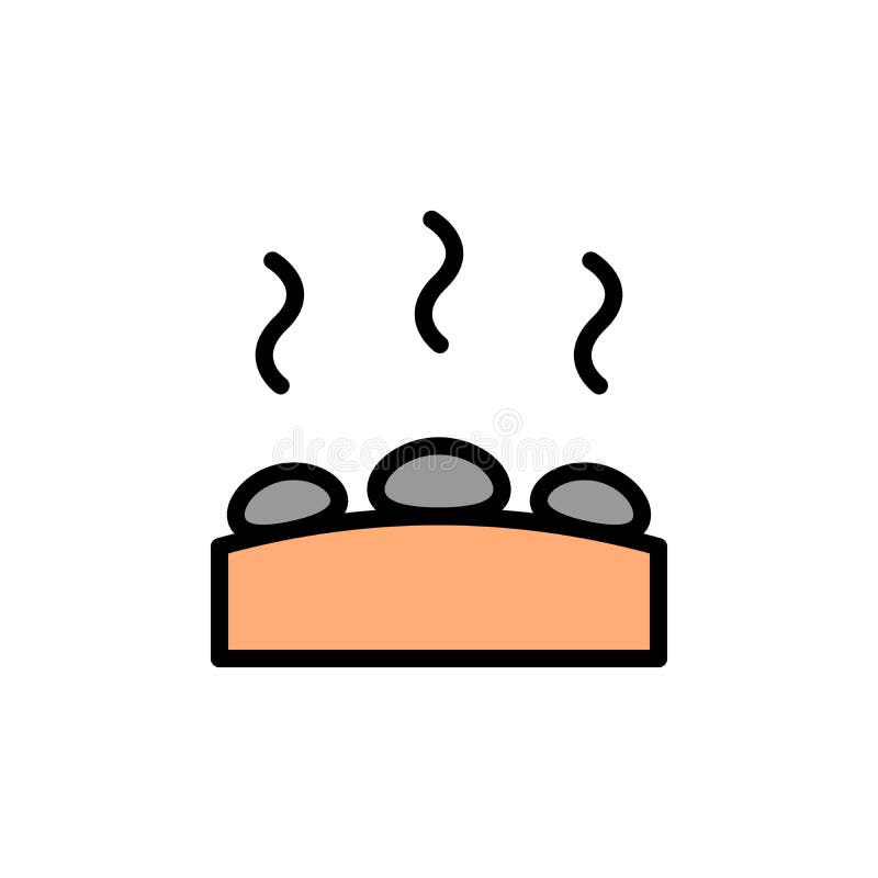 Massage Stones Hot Icon Simple Color With Outline Vector Elements Of