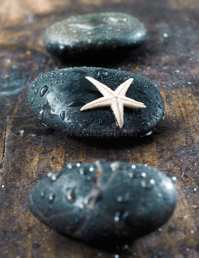 Massage Stones with Starfish Stock Photo - Image of starfish, marine ...