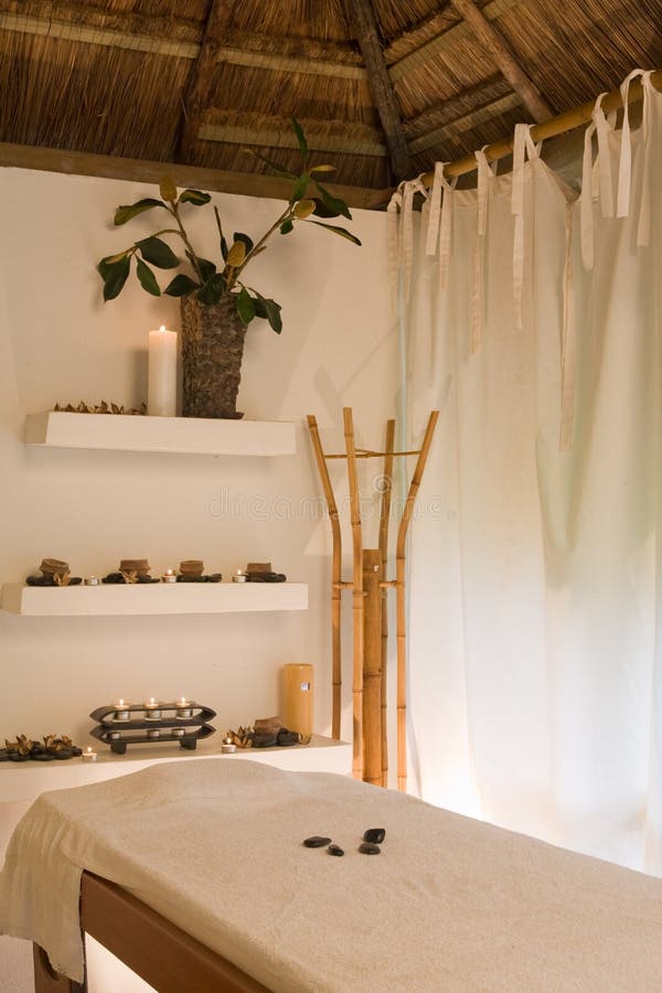 Massage table stock image. Image of relaxation, health - 13384861