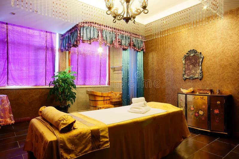 Massage table stock photo. Image of house, decoration - 21873336