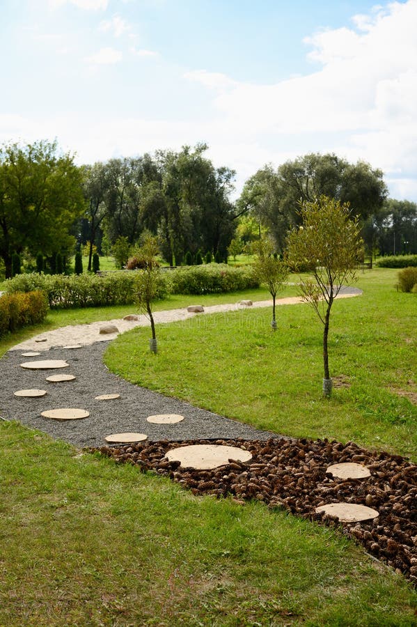 Massage Tactile Eco Path with Different Textures in the Park ...
