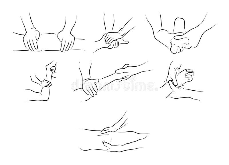 Massage Techniques Stock Illustrations – 1,002 Massage Techniques Stock ...