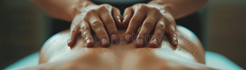 Massage Therapists Hands Hovering Over Back Stock Illustration ...