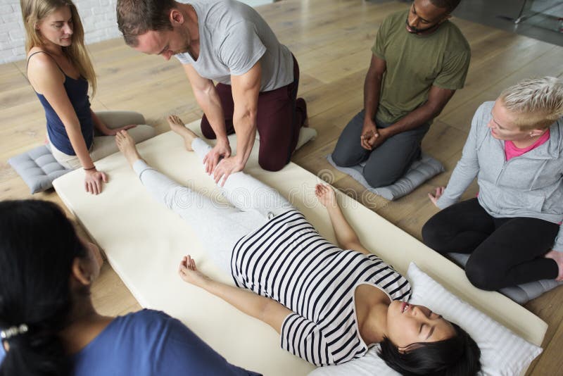 Woman Having Shiatsu Massage Stock Image - Image of fifties, lifestyle ...