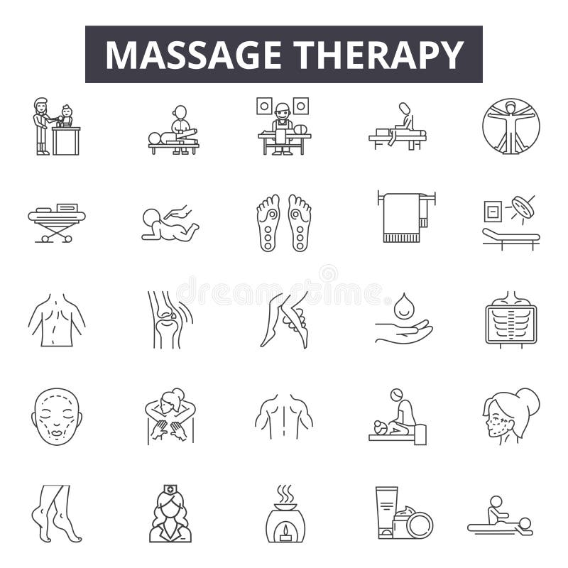 Massage Table Line Icon Concept Massage Table Flat Vector Symbol Sign Outline Illustration