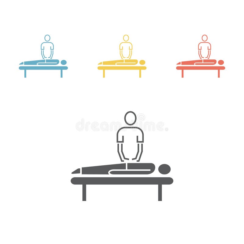 Kuuroord En De Thaise Tekens En Het Pictogram Van De Massagetherapie ...