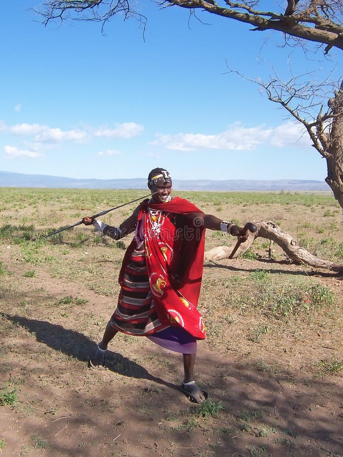 Massai warrior stock image. Image of east, days, color - 2408665