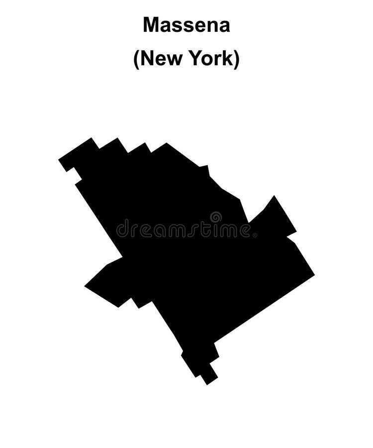 Massena outline map stock vector. Illustration of icon - 357489772