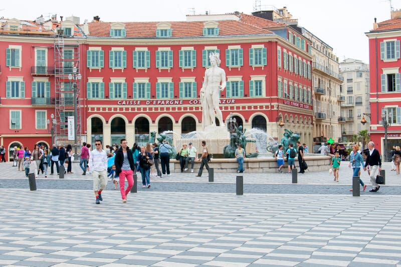 Massena Square, Nice, France Editorial Stock Image - Image of ...