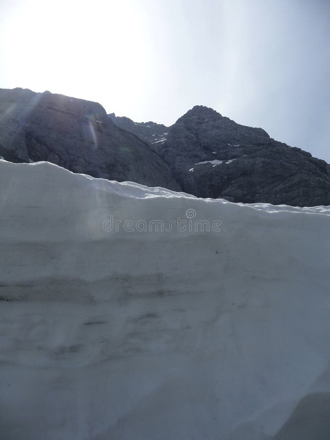 Masses of Snow at Coburg Hut, Mieming Mountain Range, Tyrol, Austria ...