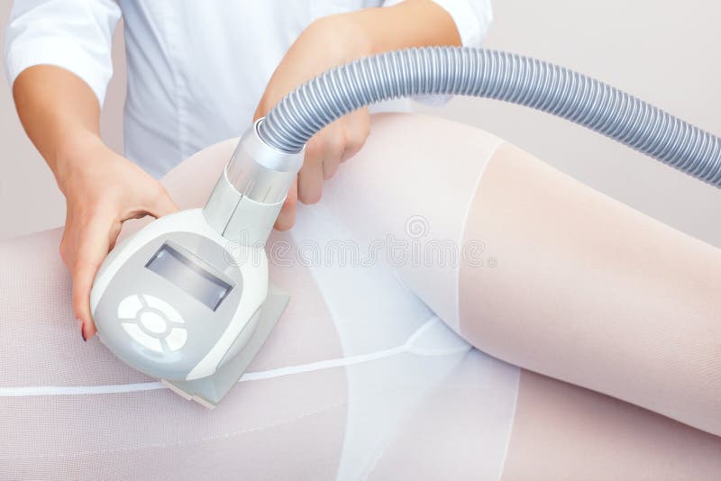 The Masseur Is Preparing To Make An Hardware Anti Cellulite Massage