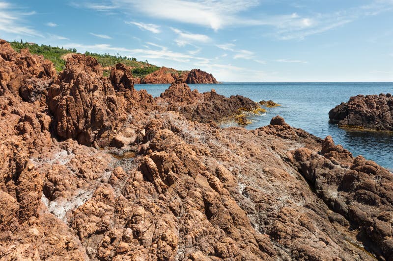Massif d'Esterel photo stock. Image du roche, rugueux - 28894226