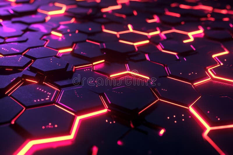 A Massive AI-driven Data Server Room Where Glowing Hexagonal Storage ...