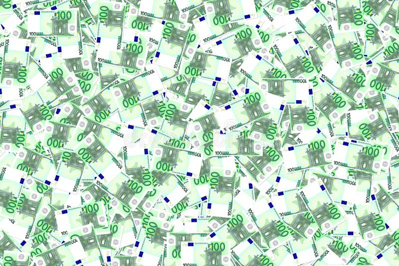 Massive Amount of 100 Banknote on the Floor Stock Illustration ...