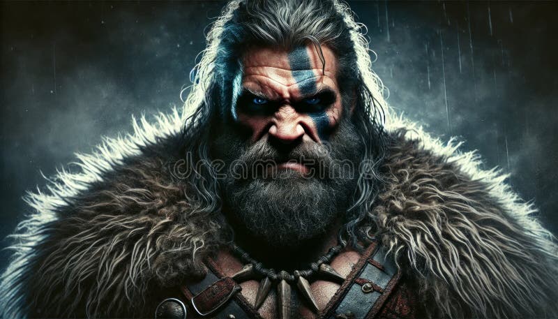 Massive Angry Berserker Portrait with Dramatic Lighting and Fierce ...