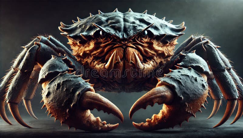 Massive Angry Crab Portrait with Dramatic Lighting and Fierce ...