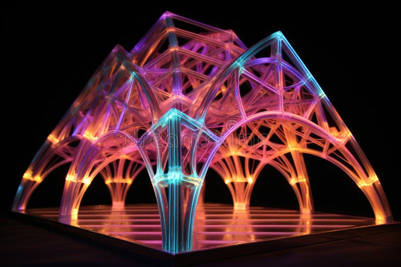 A Massive Architectural Marvel Adorned with Countless Lights, Creating ...
