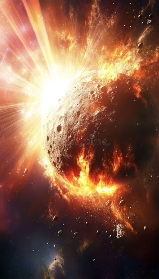 Massive Asteroid Approaching Earth a Realistic Depiction of Celestial ...