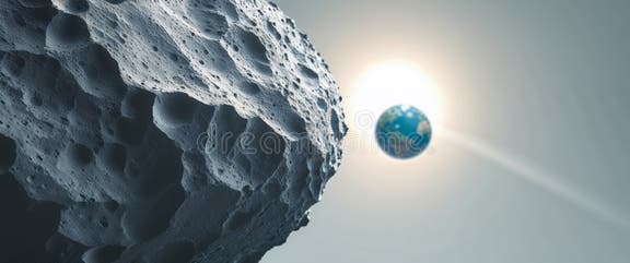 Massive Asteroid Flying Toward Earth Close Up Stock Image - Image of ...