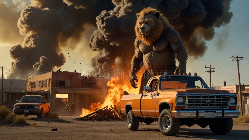 A Massive Bear with an Exaggerated, Stock Illustration - Illustration ...