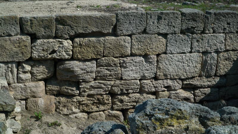 Massive Block Masonry on Ancient Greek Ruins Stock Video - Video of ...