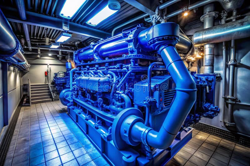 Massive Blue Marine Diesel Engine Stock Illustrations – 5 Massive Blue ...