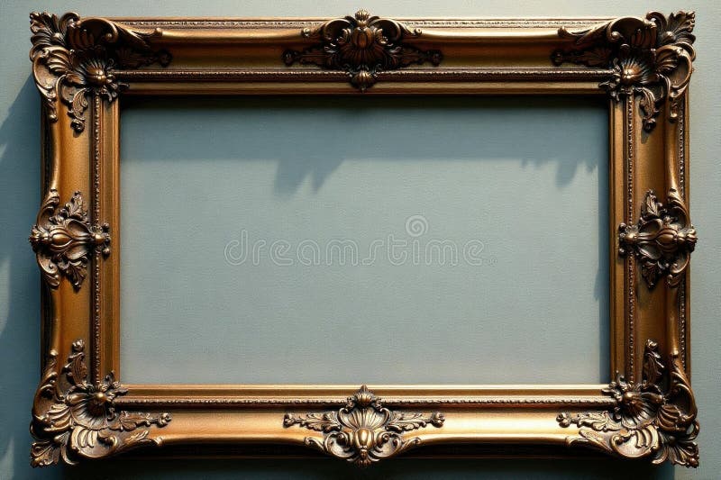 Massive Bronze Frame, Carved Square, Empty Canvas Cutout , Art Supply ...