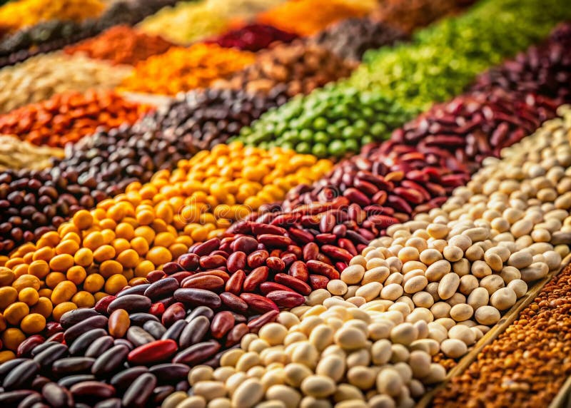 Massive Bulk Storage of Dried Beans a Panoramic View of a Bountiful ...