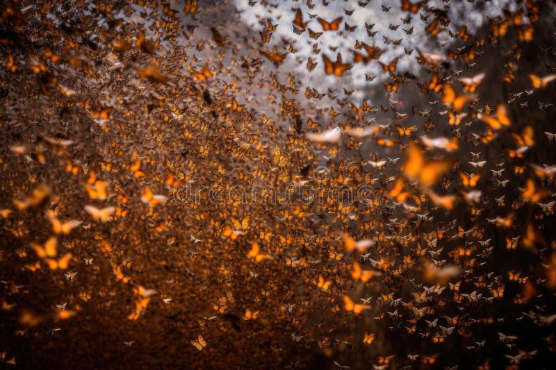 Massive Butterfly Migration, with Hundreds of Butterflies Fluttering in ...