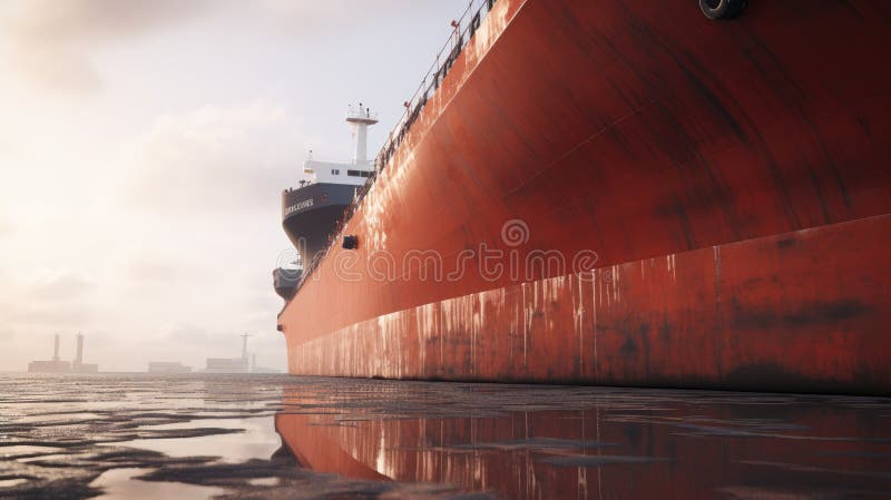 Massive Cargo Ship Photo Realistic - Generative AI. Stock Image - Image ...