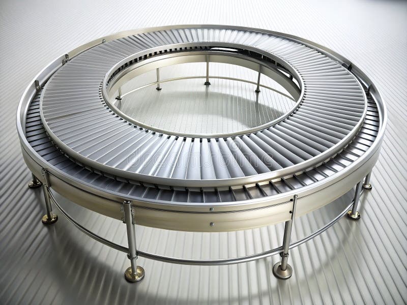 Massive Circular Conveyor Belt System a Powerful Industrial Transport ...