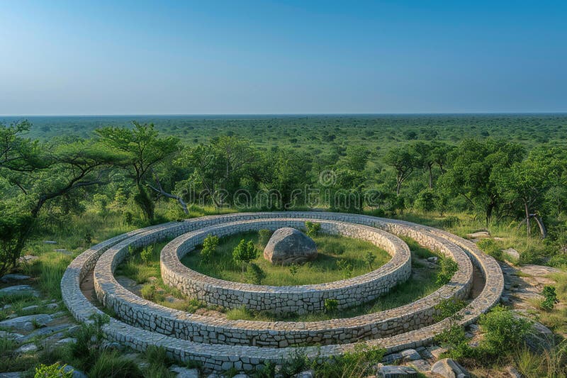 A Massive Circular Rock, Around One Meter in Diameter and Five Meters ...