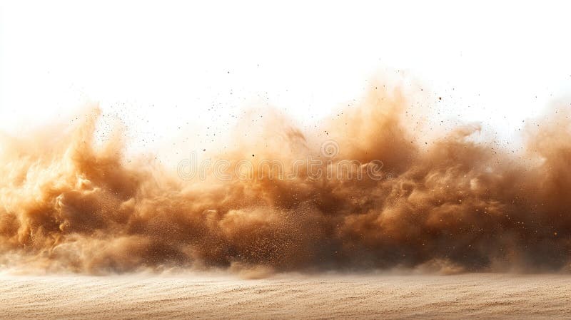 A Massive Cloud of Brown Dust Explodes Across a Desert Landscape ...