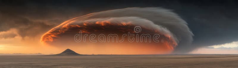 A Massive Cloud Formation Dominates the Sky, Casting a Dramatic Shadow ...