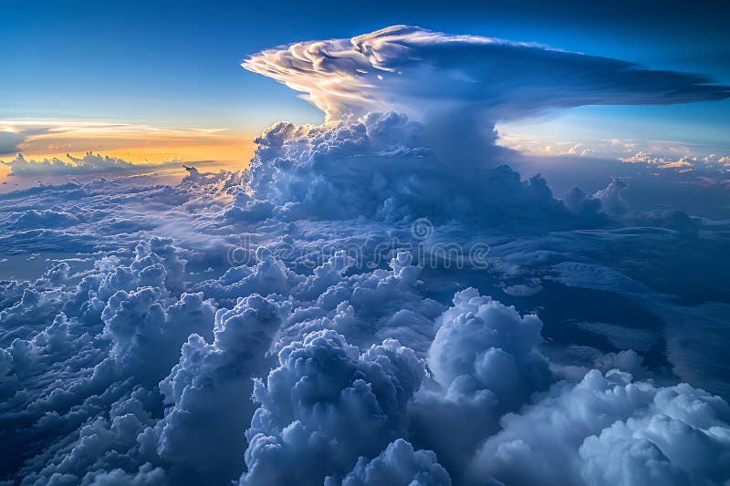 Massive Cloud Hovering Above Clouds Stock Image - Image of atmosphere, impressive: 311135931