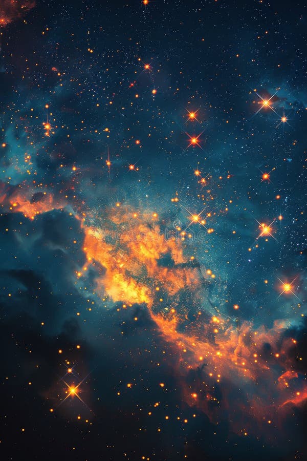 Massive Cluster of Stars in the Sky Stock Image - Image of system ...