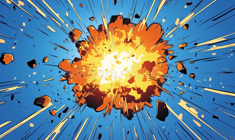 Massive Comic Book Style Explosion Illustration High Quality Image ...