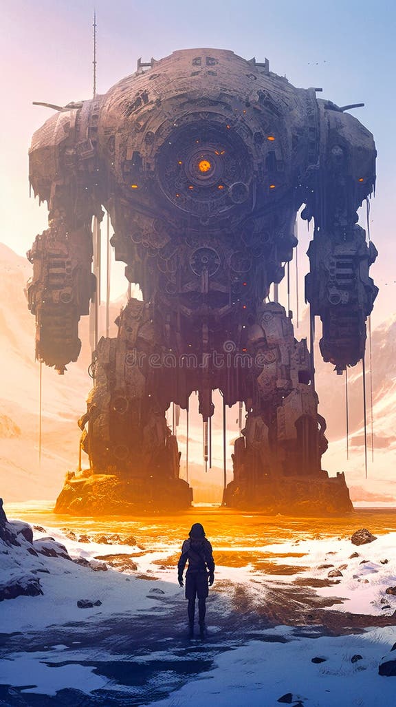 A Massive Construct of Clockwork Gears and Machine, Generative AI Stock ...