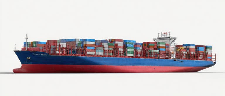 The Massive Container Ship Navigating through Global Trade Routes. AI ...
