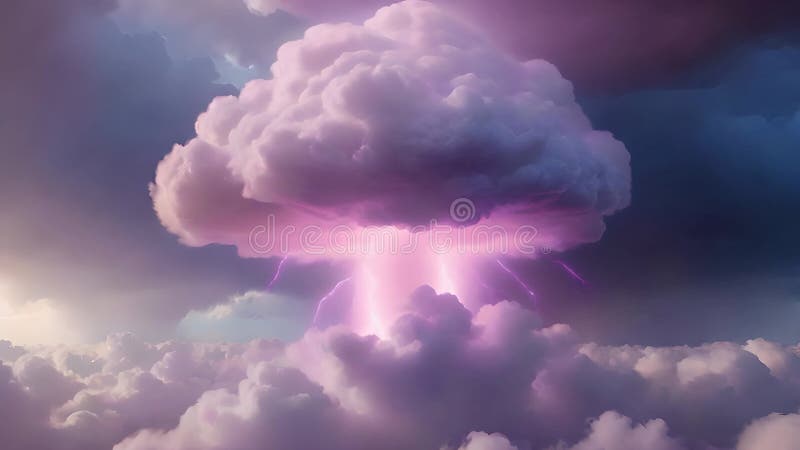 Thunderstorm Power in Clouds Stock Video - Video of force, dramatic ...