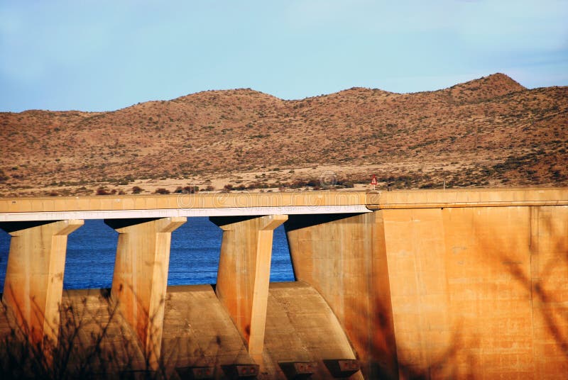 Massive Dam wall stock image. Image of karoo, massive - 10994165