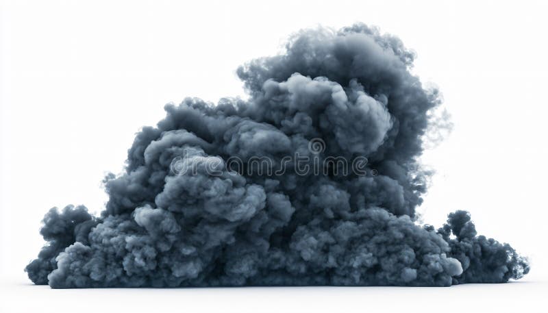 Massive Dark Smoke Cloud Explosion Effect, 3D Render High Quality Image ...
