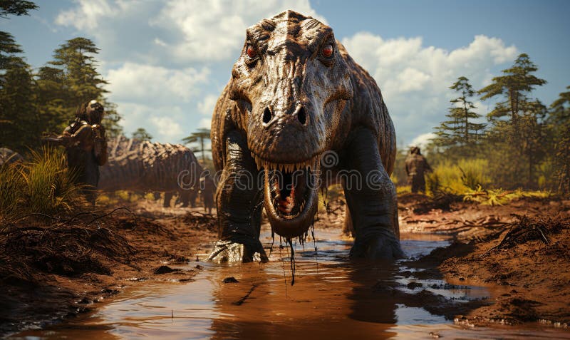 Dinosaur Walking Mud Stock Photos - Free & Royalty-Free Stock Photos ...