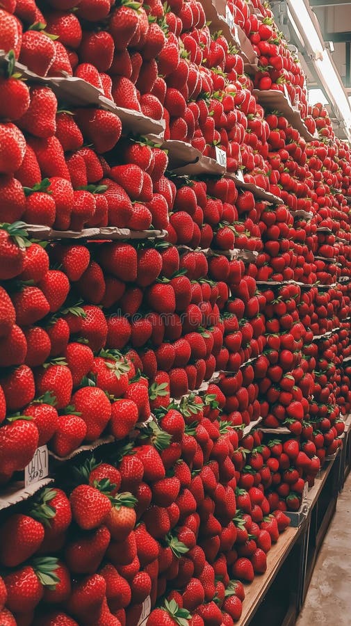 Massive Display of 75000 Strawberries Arranged Creatively in Vibrant ...